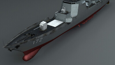 052D型驱逐舰 052D模型-军舰模型库-3ds Max(.max)模型下载-cg模型网