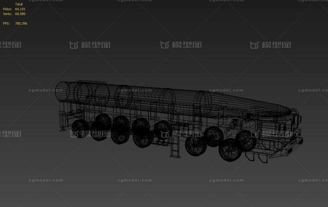 DF-26B模型-装甲车／坦克模型库-3ds Max(.max)模型下载-cg模型网