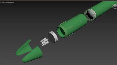 东风5B DF-5B洲际弹道导弹模型-火炮器械模型库-3ds Max(.max)模型下载-cg模型网