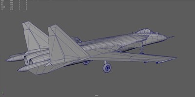 苏-47 cy-47模型-军用飞机模型库-Maya(.ma/.mb)模型下载-cg模型网