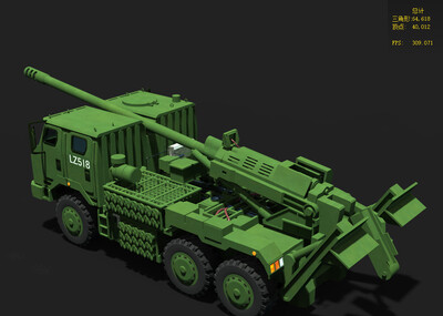 PCL181车载榴弹炮加榴炮模型-火炮器械模型库-3ds Max(.max)模型下载-cg模型网