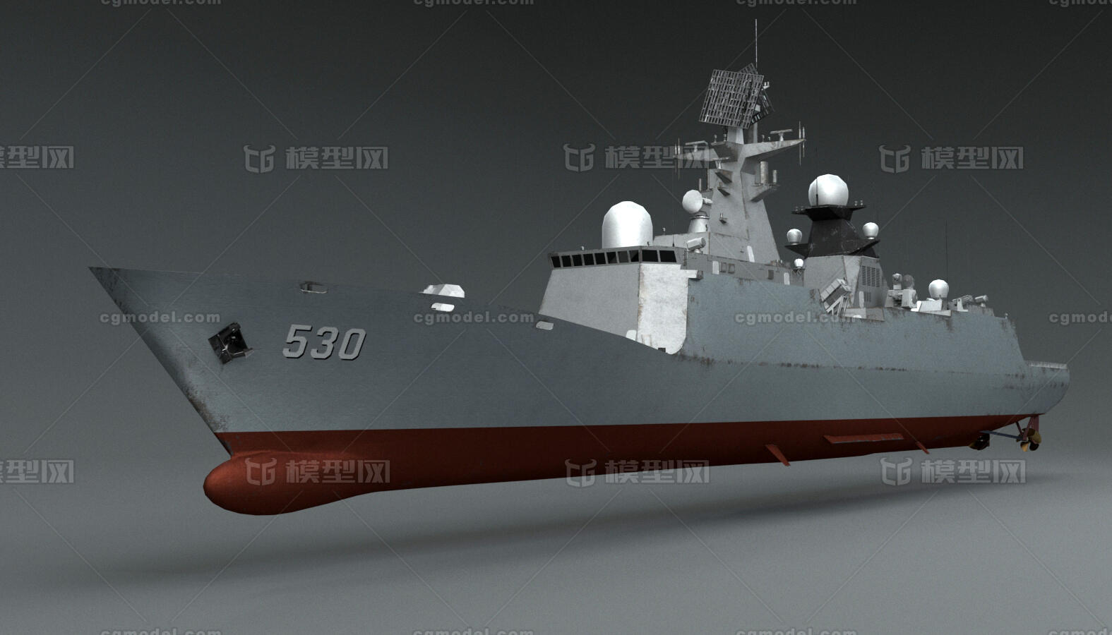 054A型护卫舰 江凯Ⅱ级护卫舰模型-军舰模型库-3ds Max(.max)模型下载-cg模型网