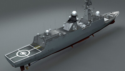 054A型护卫舰 江凯Ⅱ级护卫舰模型-军舰模型库-3ds Max(.max)模型下载-cg模型网