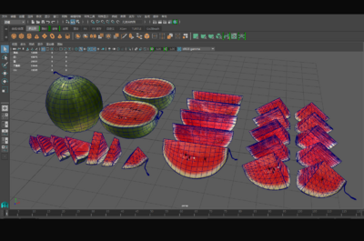 食物类-xigua(西瓜)_长风几万里作品_食品/饮料/药品生鲜果蔬_cg模型网