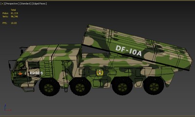 东风-10A 东风-10A巡航导弹模型-火炮器械模型库-3ds Max(.max)模型下载-cg模型网