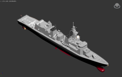 日本海军DD114“凉波”号驱逐舰模型-军舰模型库-3ds Max(.max)模型下载-cg模型网