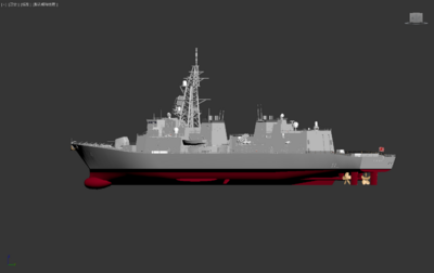 日本海军DD114“凉波”号驱逐舰模型-军舰模型库-3ds Max(.max)模型下载-cg模型网