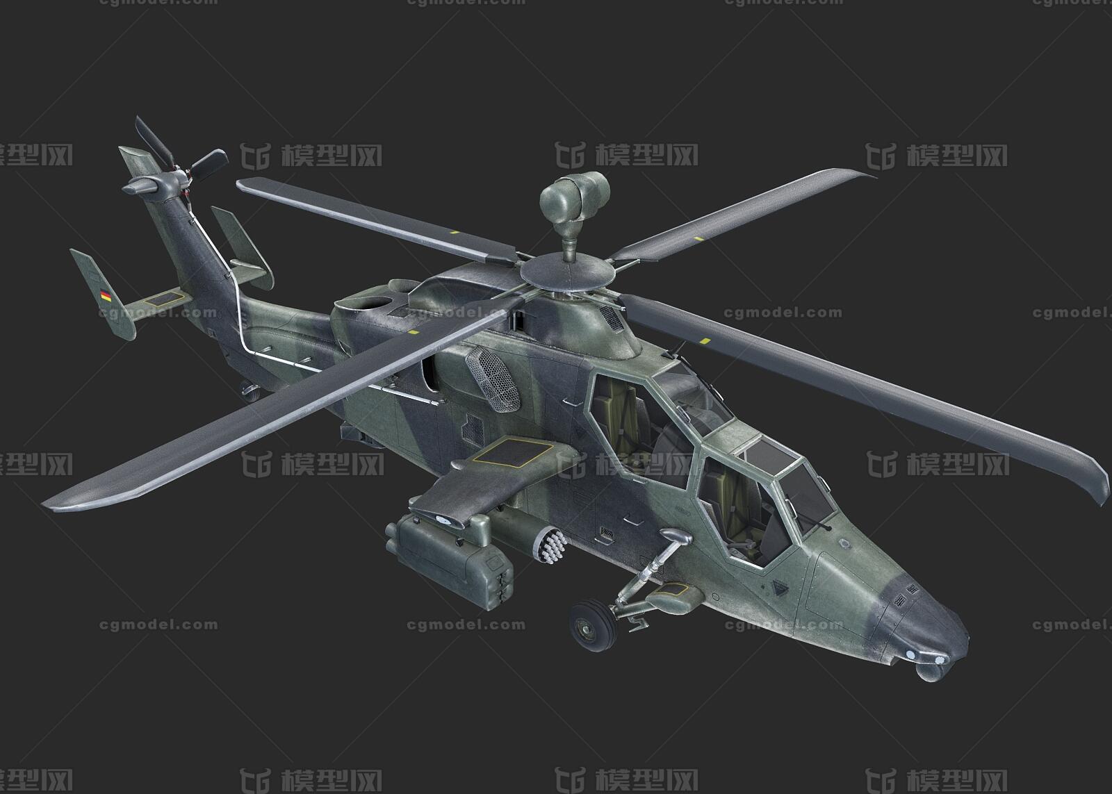 PBR 欧洲模型-军用直升机模型库-3ds Max(.max)模型下载-cg模型网