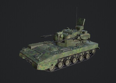 PBR PGZ-009式35mm自行高炮模型-装甲车／坦克模型库-3ds Max(.max)模型下载-cg模型网