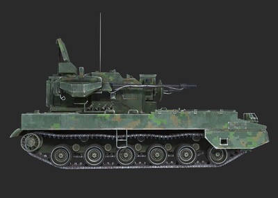 PBR PGZ-009式35mm自行高炮模型-装甲车／坦克模型库-3ds Max(.max)模型下载-cg模型网
