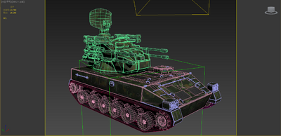 PBR PGZ04式自行高炮模型-装甲车／坦克模型库-3ds Max(.max)模型下载-cg模型网
