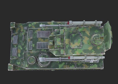 PBR PGZ04式自行高炮模型-装甲车／坦克模型库-3ds Max(.max)模型下载-cg模型网