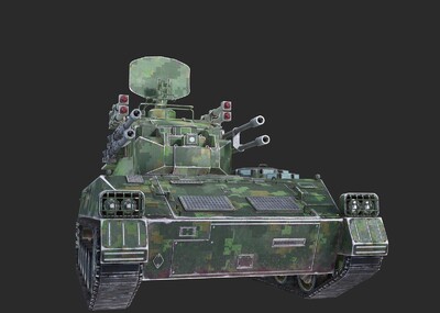 PBR PGZ04式自行高炮模型-装甲车／坦克模型库-3ds Max(.max)模型下载-cg模型网