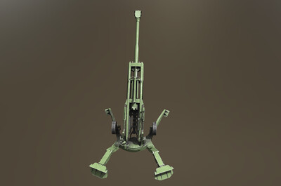 PBR榴弹炮 XM777轻型155毫米口径榴弹炮模型-火炮器械模型库-3ds Max(.max)模型下载-cg模型网