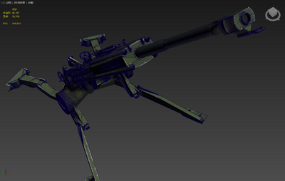 PBR榴弹炮 XM777轻型155毫米口径榴弹炮模型-火炮器械模型库-3ds Max(.max)模型下载-cg模型网