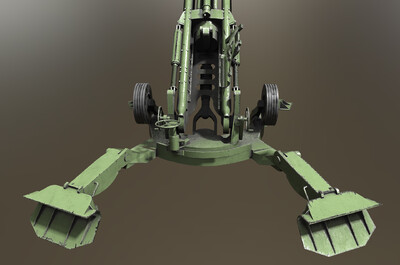 PBR榴弹炮 XM777轻型155毫米口径榴弹炮模型-火炮器械模型库-3ds Max(.max)模型下载-cg模型网