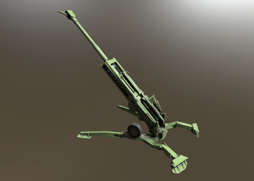 PBR榴弹炮 XM777轻型155毫米口径榴弹炮模型-火炮器械模型库-3ds Max(.max)模型下载-cg模型网