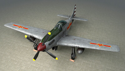 P51 P51D模型-军用飞机模型库-3ds Max(.max)模型下载-cg模型网