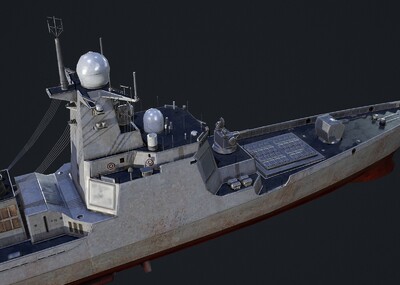 PBR 052D型驱逐舰模型-军舰模型库-3ds Max(.max)模型下载-cg模型网