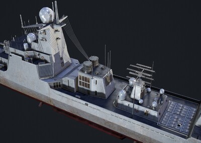 PBR 052D型驱逐舰模型-军舰模型库-3ds Max(.max)模型下载-cg模型网