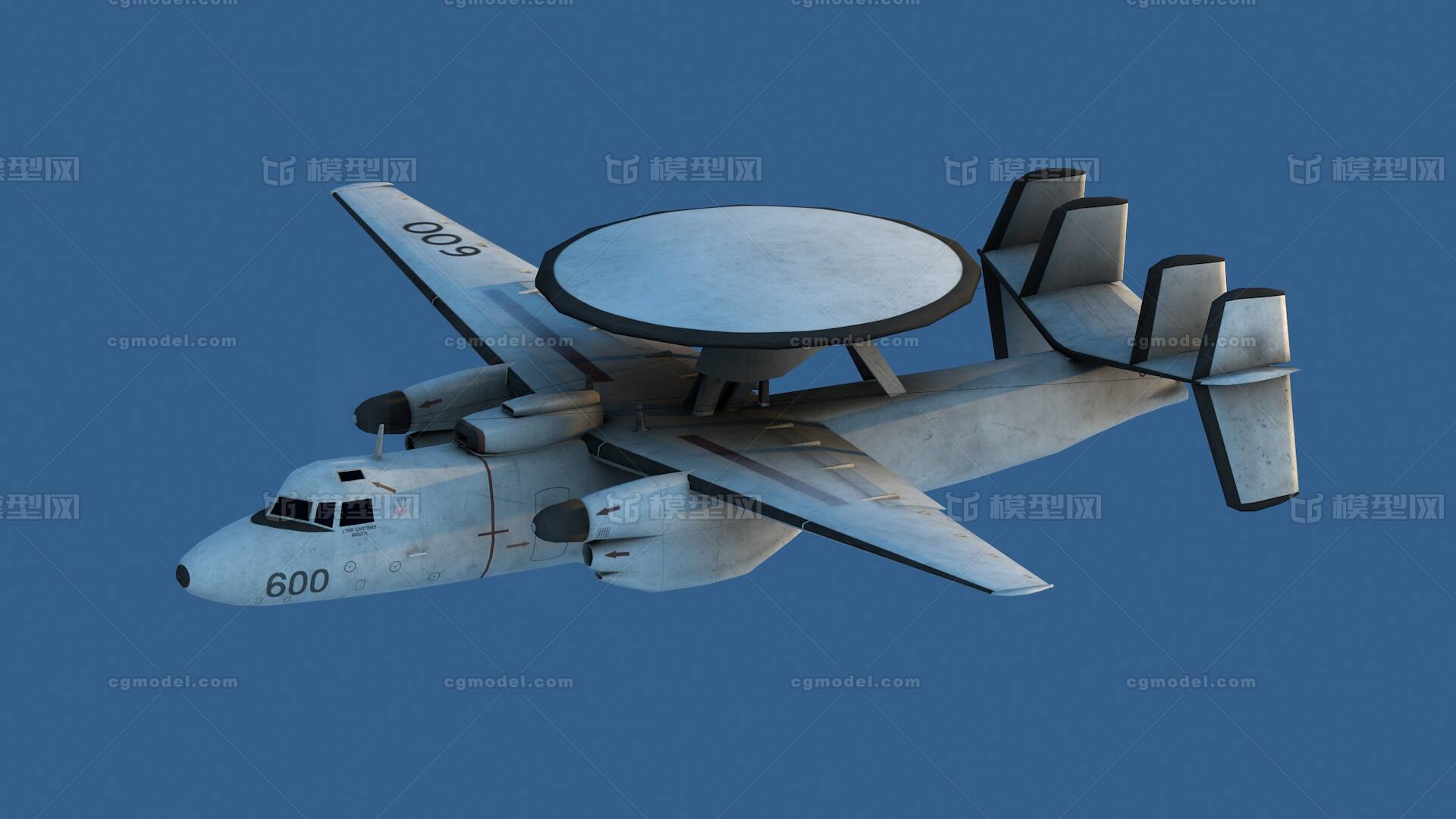 空警-600 KJ-600模型-军用飞机模型库-3ds Max(.max)模型下载-cg模型网
