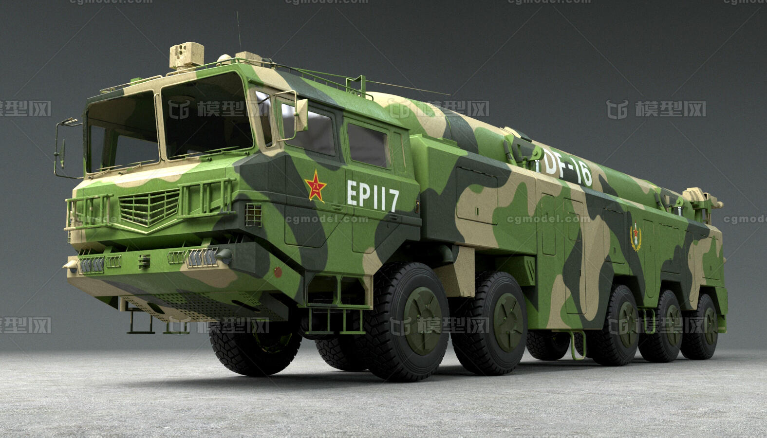 东风-16 DF-16模型-火炮器械模型库-3ds Max(.max)模型下载-cg模型网