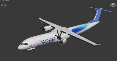 新舟MA700 国产飞机模型-客机/民用飞机模型库-3ds Max(.max)模型下载-cg模型网