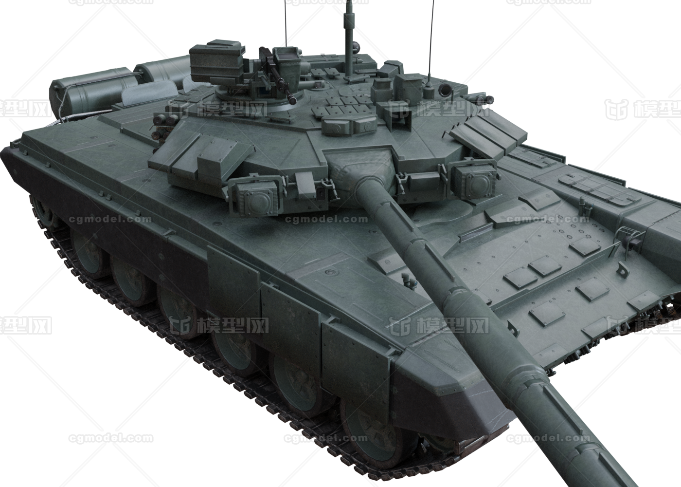 PBR T-90K模型-装甲车／坦克模型库-FBX(.fbx)模型下载-cg模型网