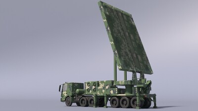 SLC-7型L波段多功能地基防空雷达 新型国产雷达模型-防具模型库-3ds Max(.max)模型下载-cg模型网
