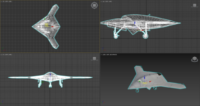 X-47B 美军X47模型-军用飞机模型库-3ds Max(.max)模型下载-cg模型网