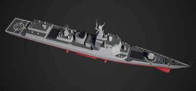 PBR材质 052型驱逐舰模型-军舰模型库-3ds Max(.max)模型下载-cg模型网