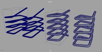 三维方形弹簧模型-五金工具模型库-Maya(.ma/.mb)模型下载-cg模型网