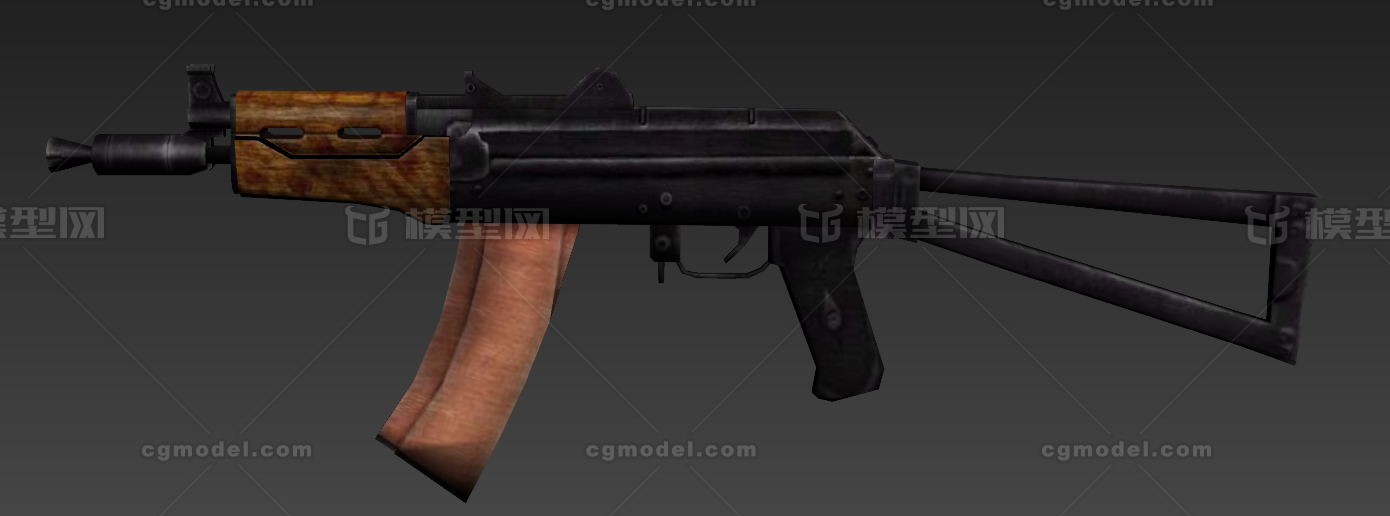 AKS-47U冲锋枪模型-枪械模型模型库-3ds Max(.max)模型下载-cg模型网