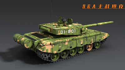 96A主战坦克 96A坦克模型-装甲车／坦克模型库-3ds Max(.max)模型下载-cg模型网