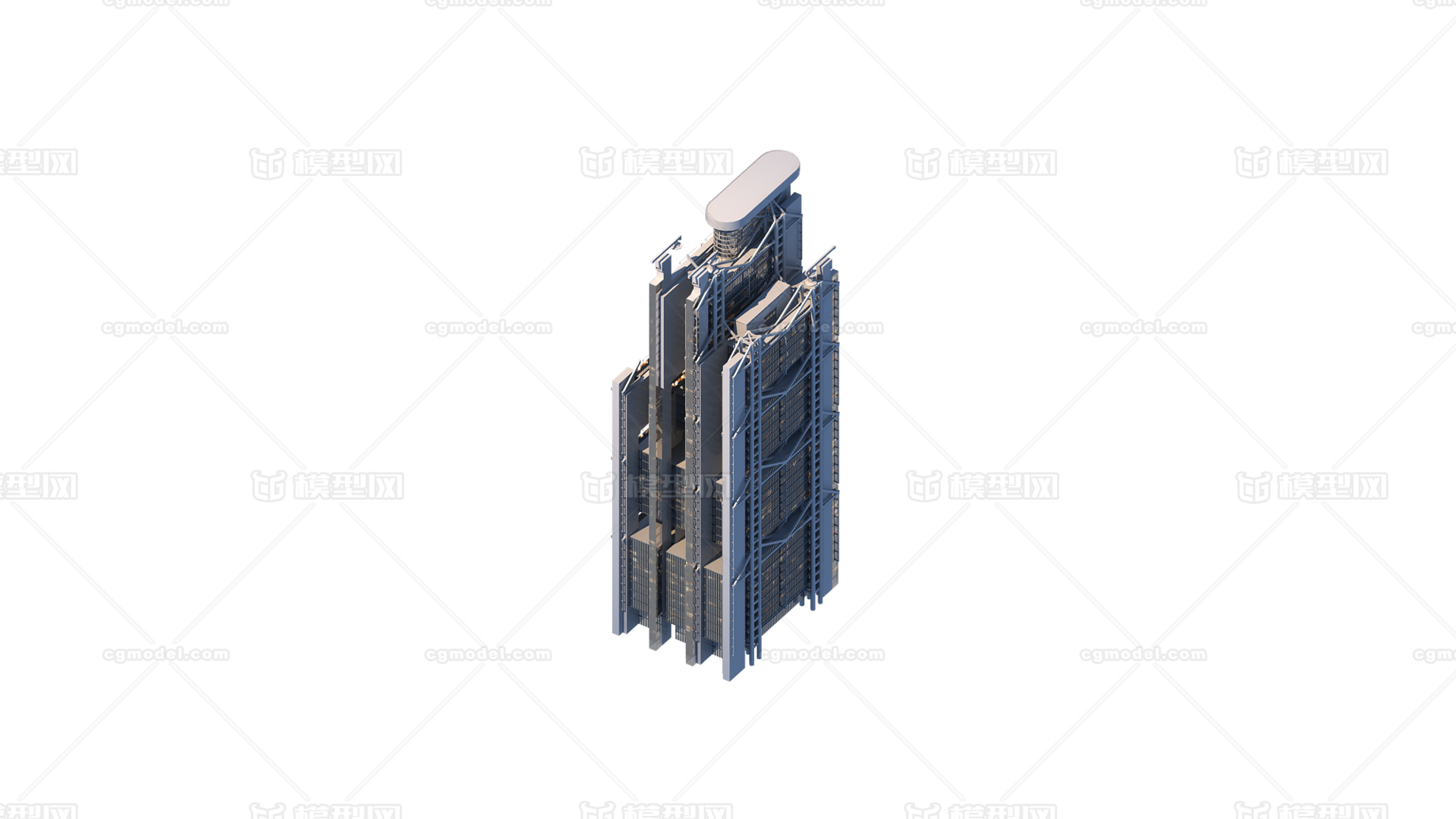 香港汇丰总行大厦模型-商业办公模型库-3ds Max(.max)模型下载-cg模型网