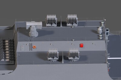 PBR贴图 052D型驱逐舰模型-军舰模型库-3ds Max(.max)模型下载-cg模型网