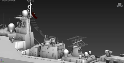 PBR贴图 052D型驱逐舰模型-军舰模型库-3ds Max(.max)模型下载-cg模型网