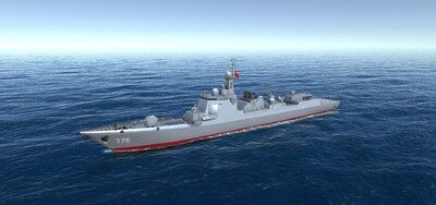 PBR贴图 052D型驱逐舰模型-军舰模型库-3ds Max(.max)模型下载-cg模型网