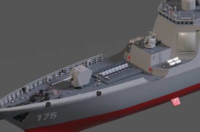 PBR贴图 052D型驱逐舰模型-军舰模型库-3ds Max(.max)模型下载-cg模型网