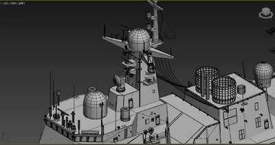 PBR贴图 052D型驱逐舰模型-军舰模型库-3ds Max(.max)模型下载-cg模型网