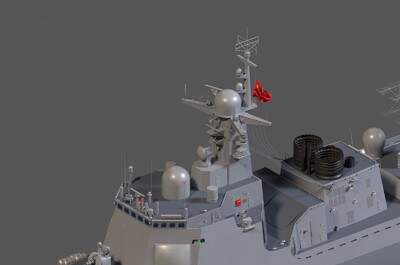 PBR贴图 052D型驱逐舰模型-军舰模型库-3ds Max(.max)模型下载-cg模型网