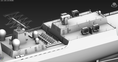 PBR贴图 052D型驱逐舰模型-军舰模型库-3ds Max(.max)模型下载-cg模型网