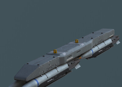 BRU-61 马车系统 炸弹 导弹 飞机炸弹 武器 弹药 红模型-火炮器械模型库-3ds Max(.max)模型下载-cg模型网