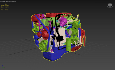cummins ib400模型-车辆部件模型库-3ds Max(.max)模型下载-cg模型网