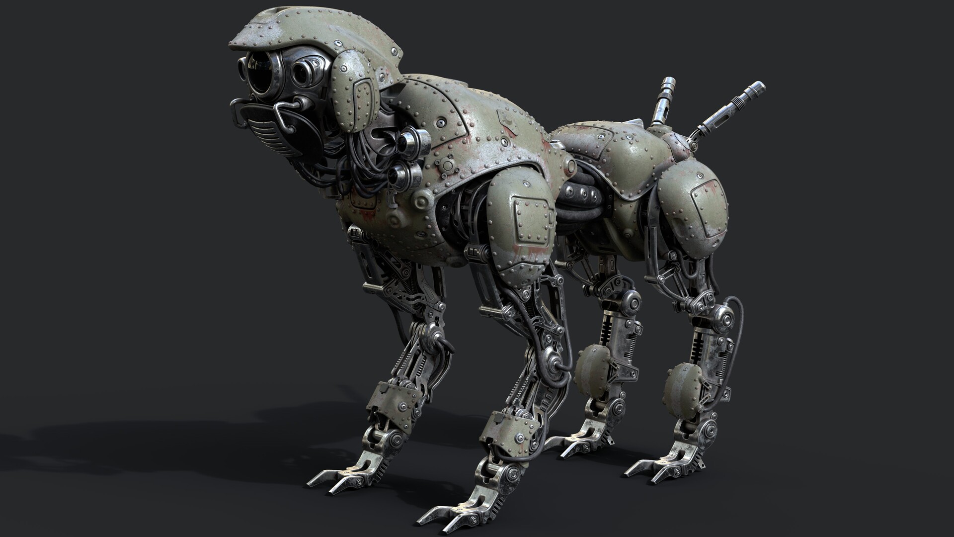 机械狗模型 - 角色/人物/生物 - 作品模型 - CG模型网