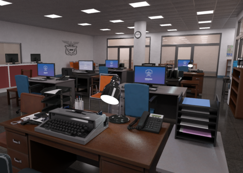 FBI办公室场景 办公室模型-现代场景模型库-Cinema 4D(.c4d)模型下载-cg模型网