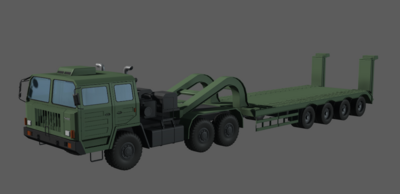 泰安TA4360重型坦克运载车 99a坦克御用坐骑模型-货运车模型库-Maya(.ma/.mb)模型下载-cg模型网