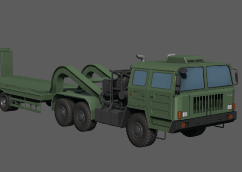 泰安TA4360重型坦克运载车 99a坦克御用坐骑模型-货运车模型库-Maya(.ma/.mb)模型下载-cg模型网