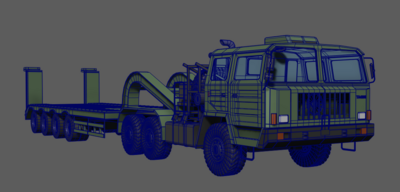 泰安TA4360重型坦克运载车 99a坦克御用坐骑模型-货运车模型库-Maya(.ma/.mb)模型下载-cg模型网