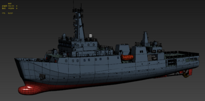 GY820综合保障船 701型综合保障船模型-军舰模型库-3ds Max(.max)模型下载-cg模型网
